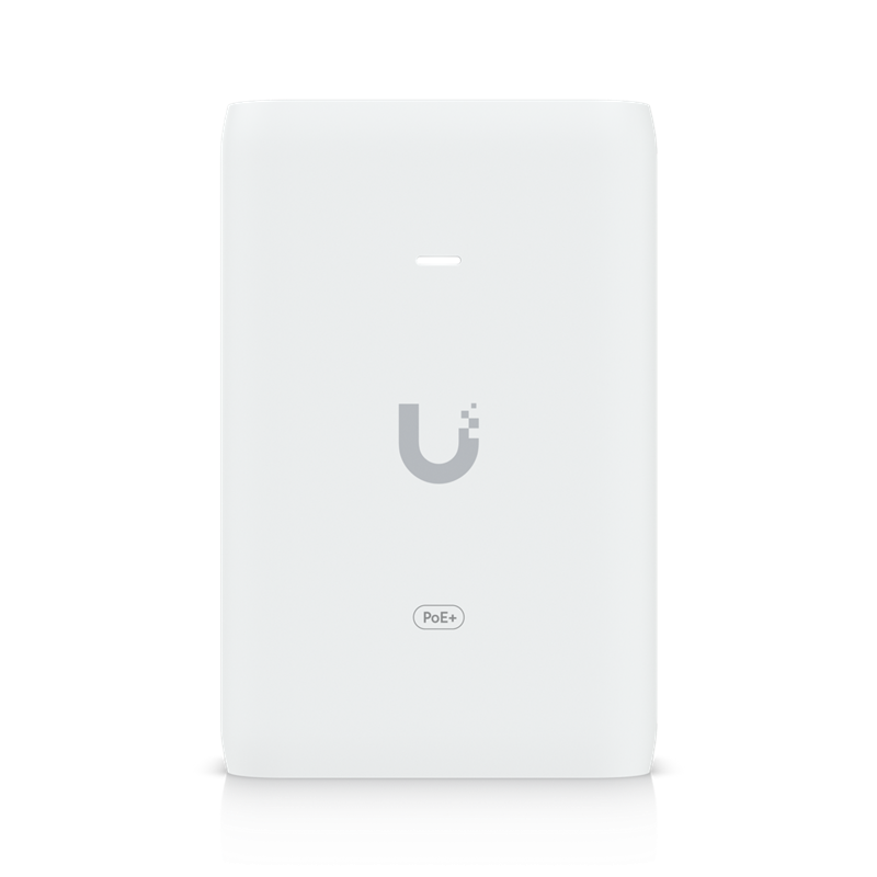Een adapter die UniFi PoE+ apparaten van stroom kan voorzien.